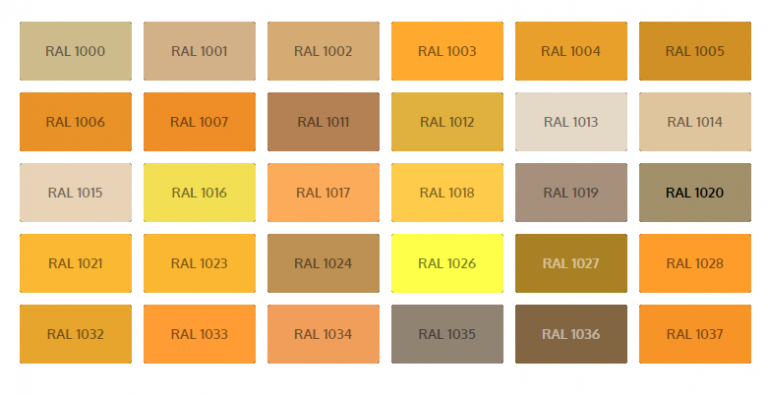 Ral Colour Chart - Fisher Motor Factors