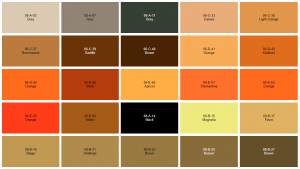 British Standard Colour Chart - Fisher Motor Factors