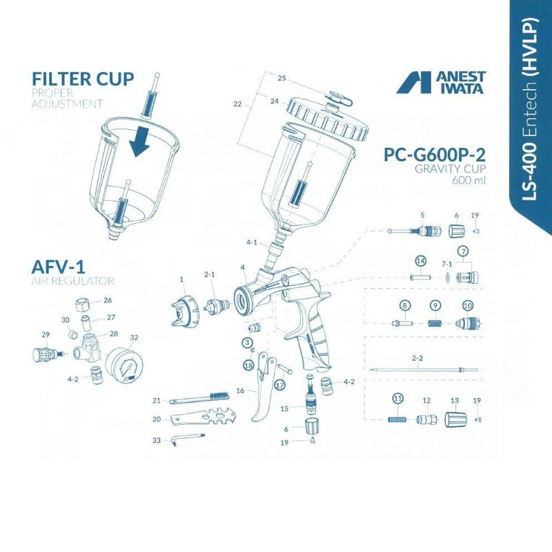 Iwata LS400 Entech Parts and Spares - Fisher Motor Factors