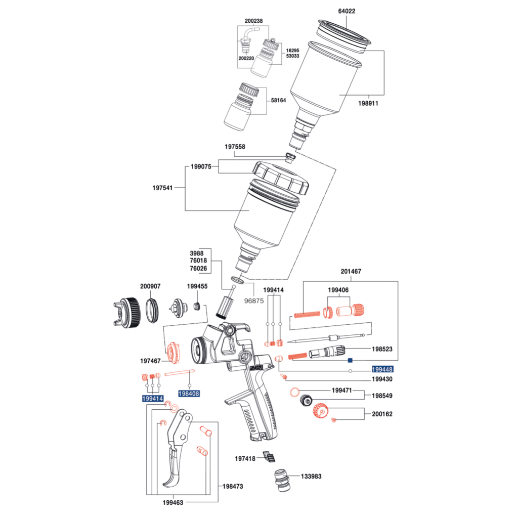SATAminijet 4400 B Parts and Spares